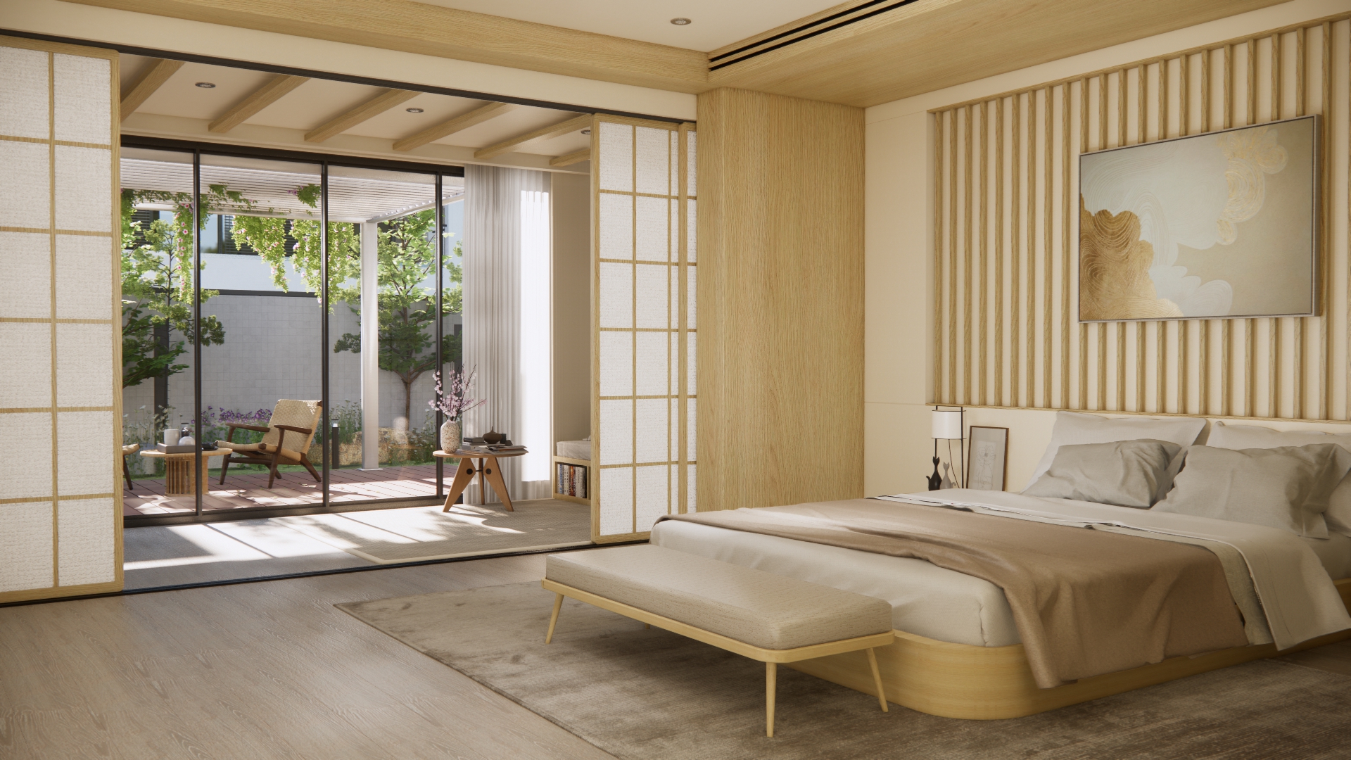 Serene Zen-Inspired Bedroom｜Interior – GLD-LAB. EX GALLERY